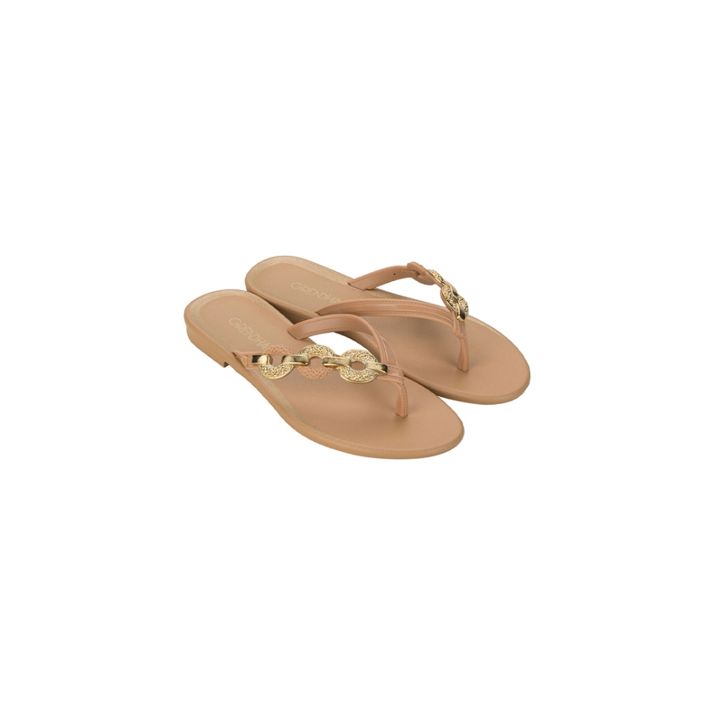 Grendha Essencial Rast Beige Comfortable Slippers for Ladies | Shopee ...