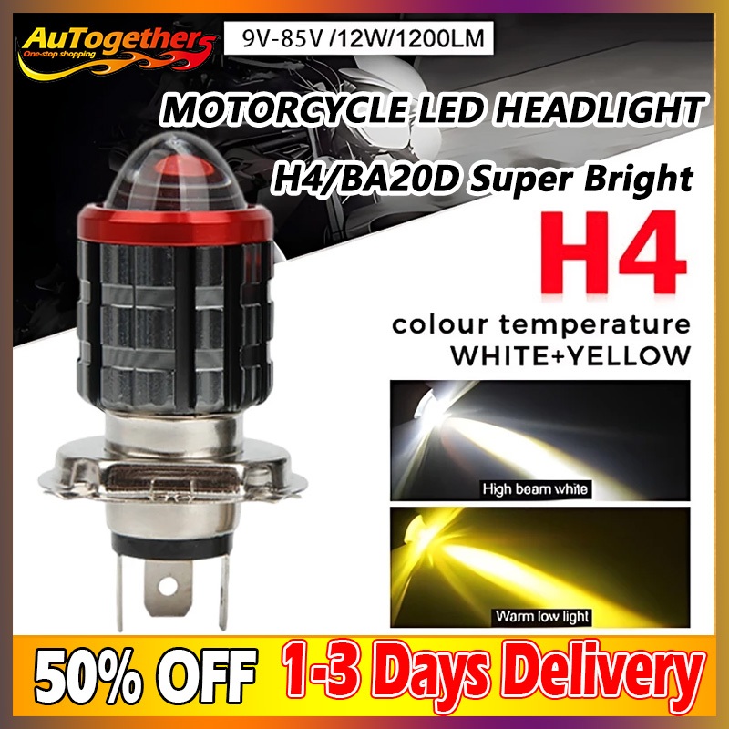 H4 LED Moto H6 BA20D LED Moto Motorcycle Headlight white yellow Bulbs ...