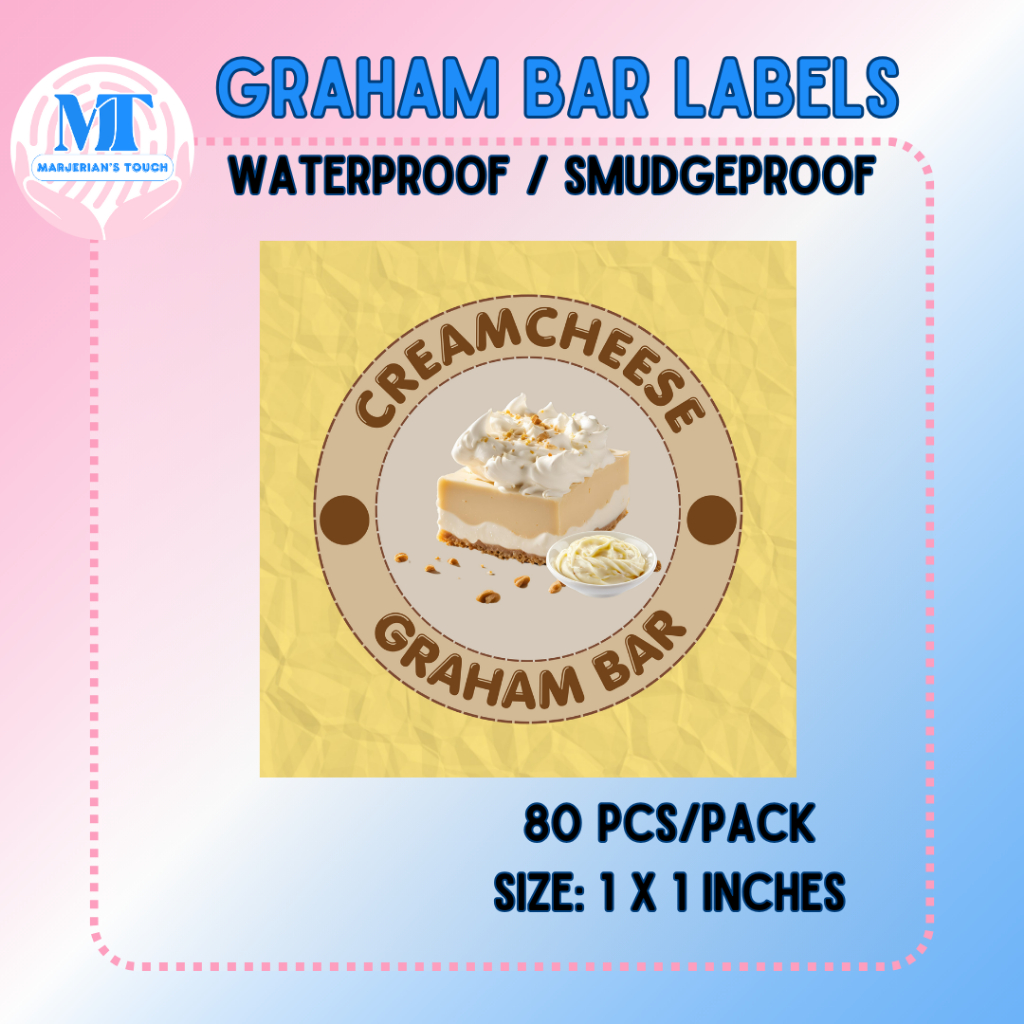 GRAHAM BAR STICKER LABEL WATERPROOF SMUDGEPROOF VINYL STICKER PRODUCT ...