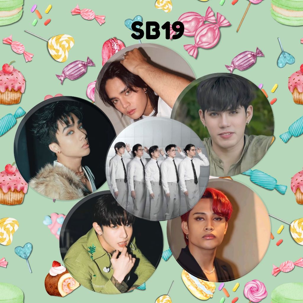 Sb19 Fan made Badge Stell Pablo Justin Josh Felip 5 pcs Badge Pins 58mm ...