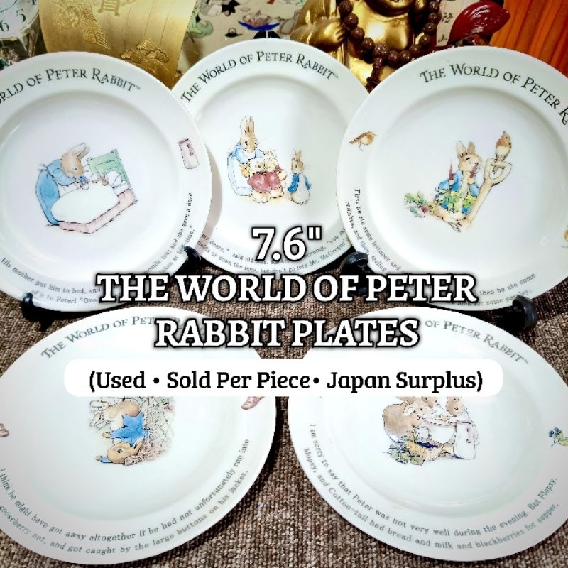 SALE‼️ THE WORLD OF PETER RABBIT CERAMIC PLATES (USED) • SOLD PER PC ...