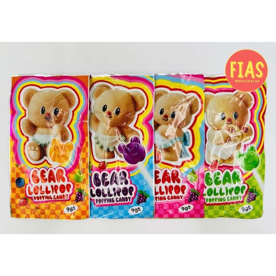 30 pcs Bear Lollipop Popping Candy Wholesale Paninda | Shopee Philippines