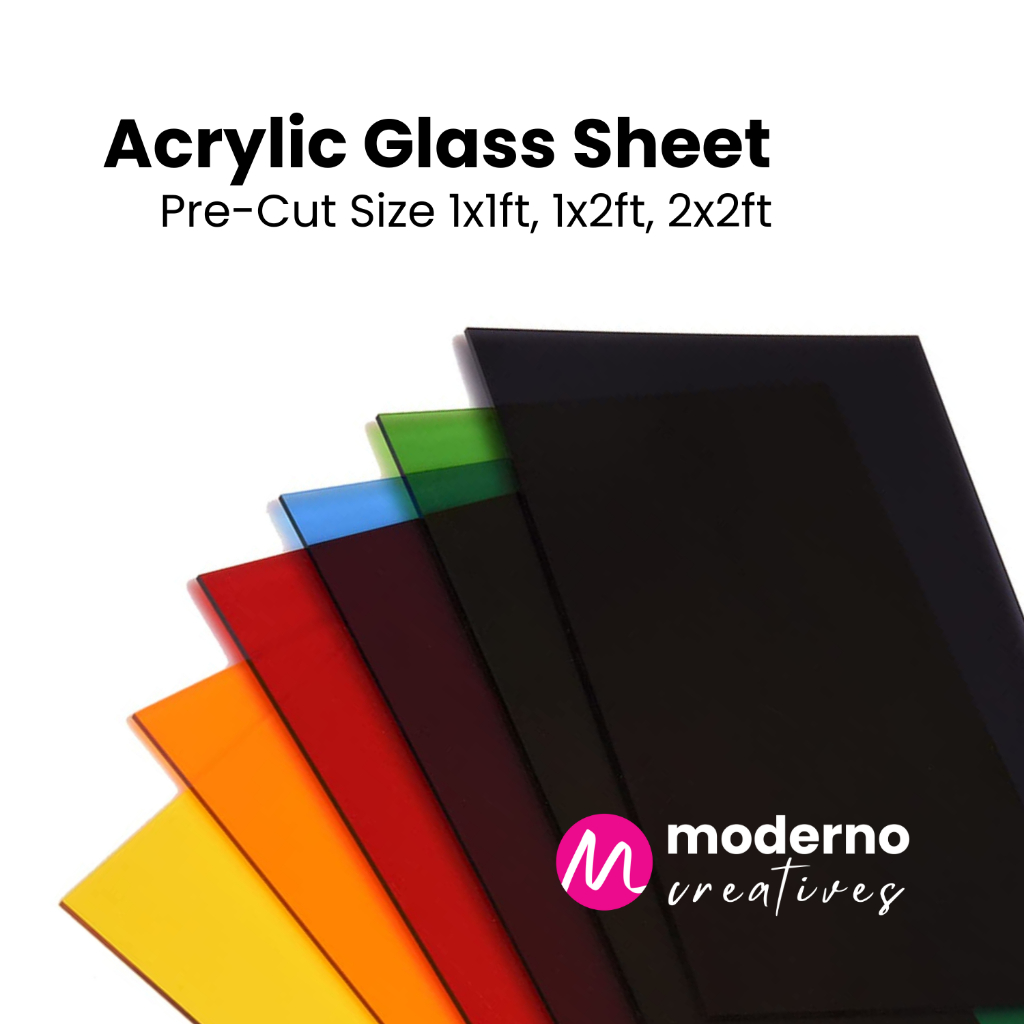 3mm Acrylic Glass Sheet Plexiglass 1x2ft | 2x2ft Size Transparent ...