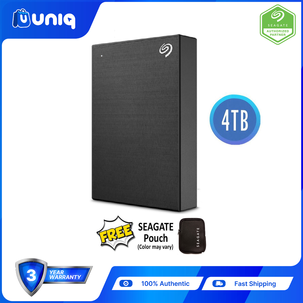 Seagate One Touch 4TB (Black) Portable Hard Drive - STKZ4000400 with ...
