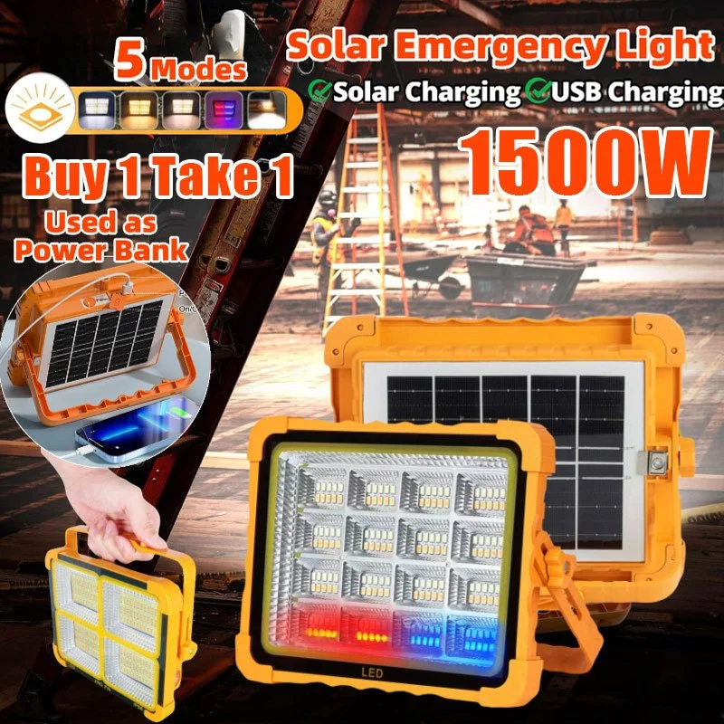 Emergency light solar 6000W Solar Flashlight Rechargeable Outdoor ...