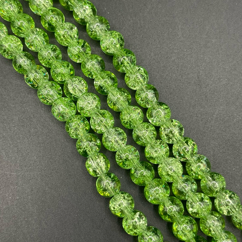 108pcs 8mm Glass High White Floral Halo Dye Spray green Powder Round ...