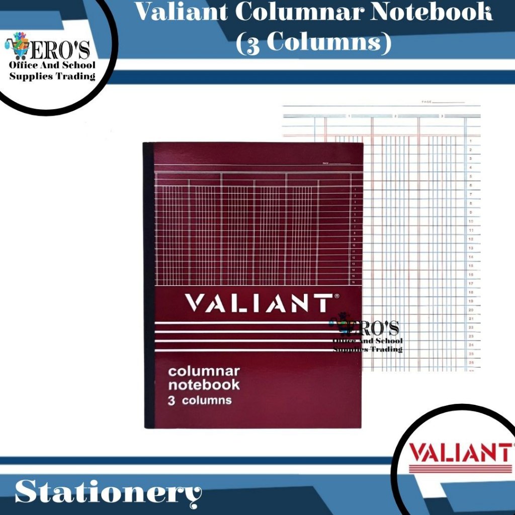 Valiant Columnar Notebook (3 Columns) | Shopee Philippines