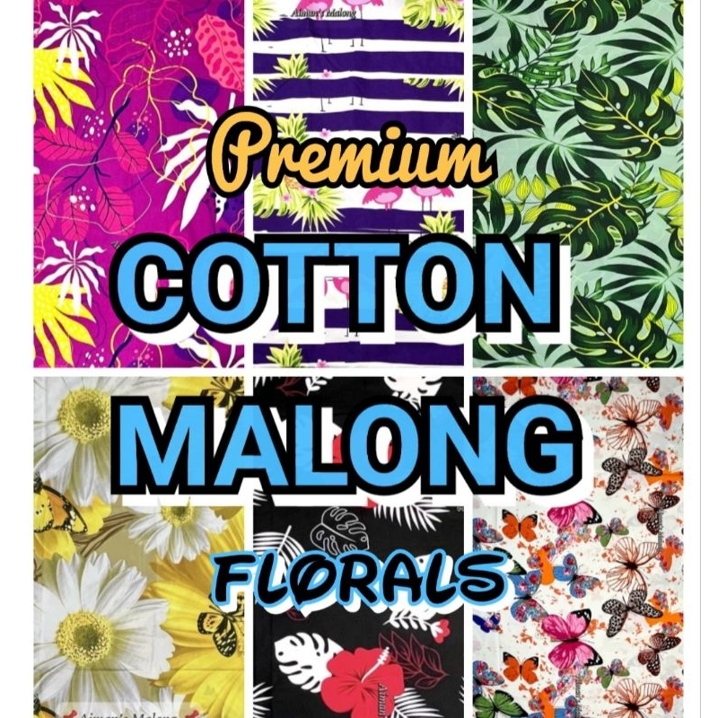 Premium Cotton Malong FLORALS FLAMINGO BUTTERFLY TROPICAL designs kumot ...