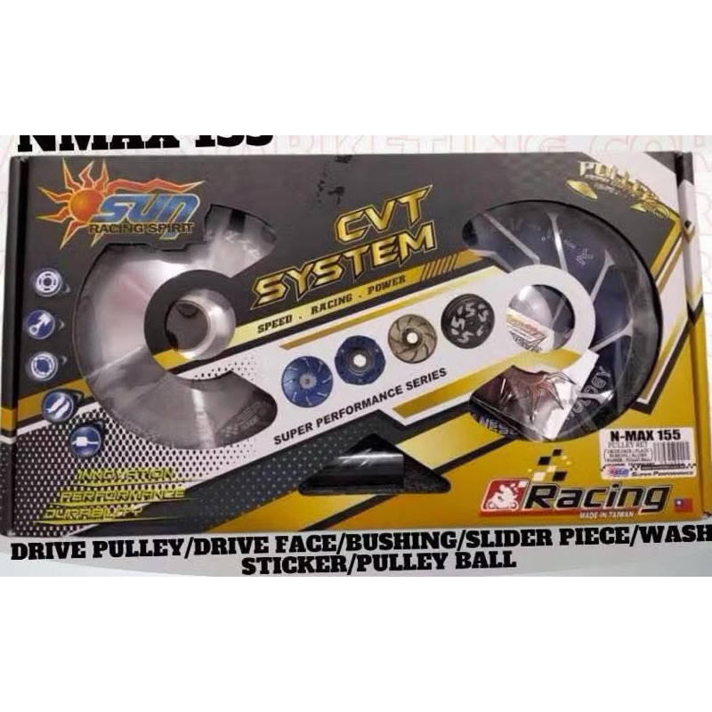 SUN RACING PULLEY SET FOR NMAX 155/AEROX V1/V2 | Shopee Philippines