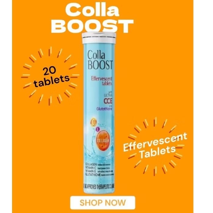 Colla Boost 20 Effervescent Tablets – Collagen, Vitamin C, Glutathione ...