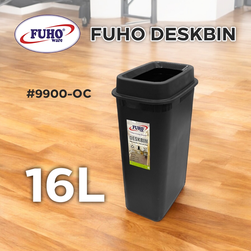 1 pc FUHO 16L Trash Bin with Open Cover #9900OC | Shopee Philippines
