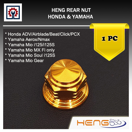 HENG REAR NUT for HONDA & YAMAHA | 1 PC | Shopee Philippines