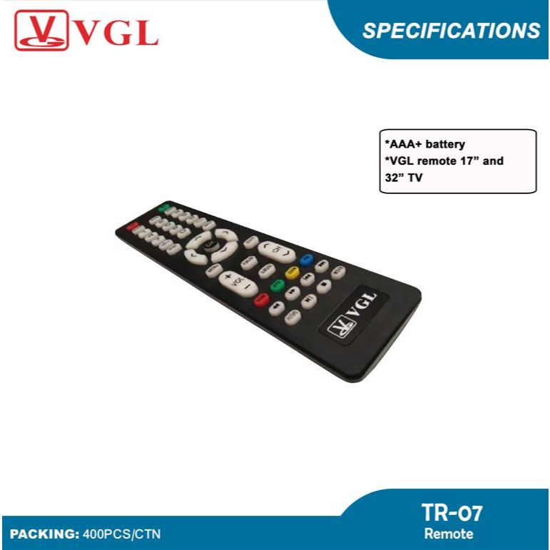 VGL LED TV ORDINARY REMOTE ( TR - 07 ) | Shopee Philippines