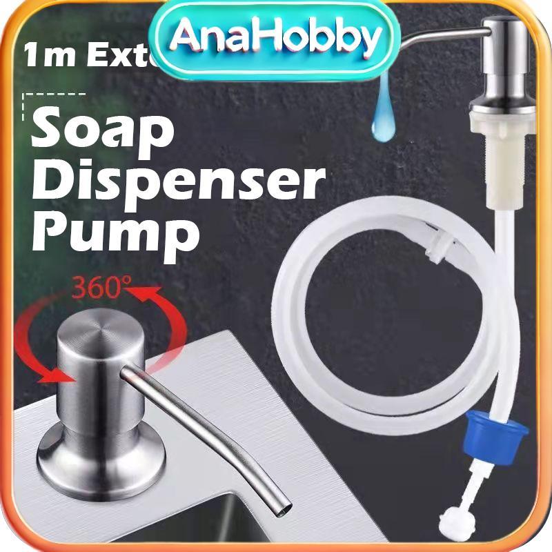 Stainless Steel Sink Soap Dispenser Kitchen Dishwashing Liquid Press ...