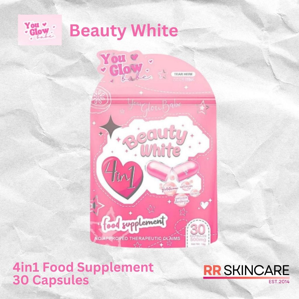 You Glow Babe Beauty White 4-in-1 Capsule Original Glutathione Whitening Beauty Supplement ...