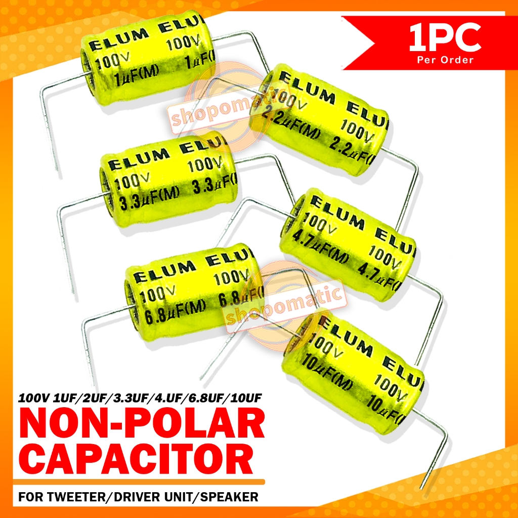 Non Polar Capacitor 100V 1UF/2UF/3.3UF/4.UF/6.8UF/10UF For Tweeter ...