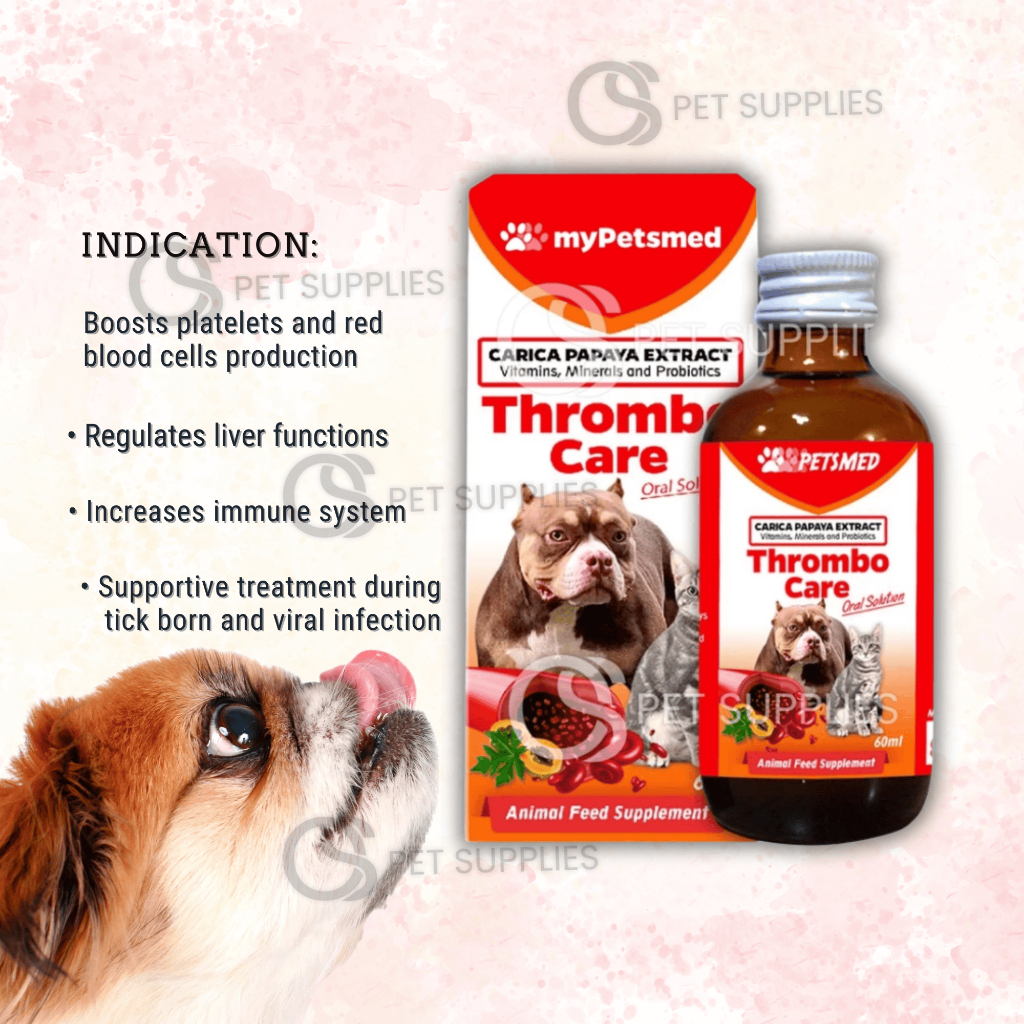 TBS2.0-60mL Petsmed Thrombo Care Oral Solution Carica Papaya Extract ...
