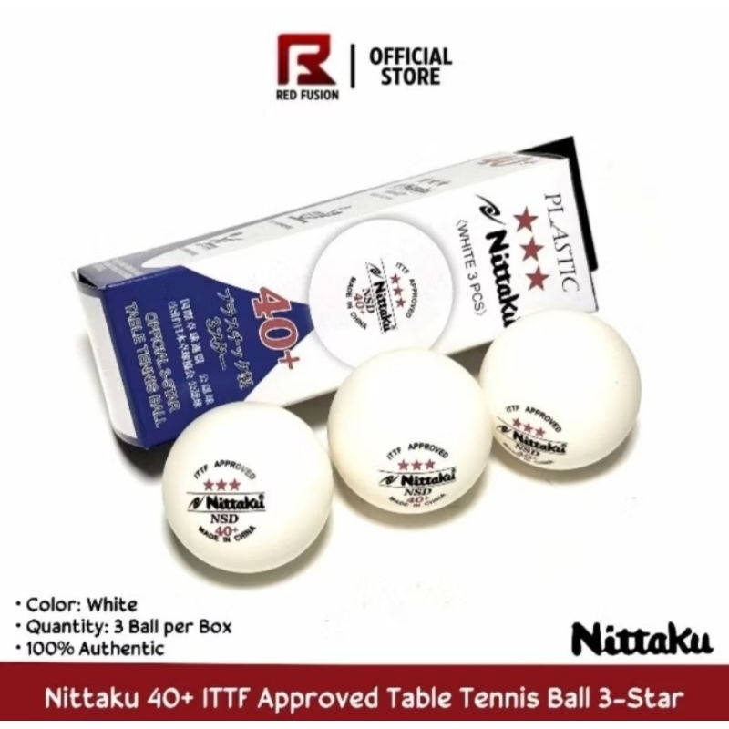 Nittaku 3 Star Table Tennis Ball 3pcs White | Shopee Philippines