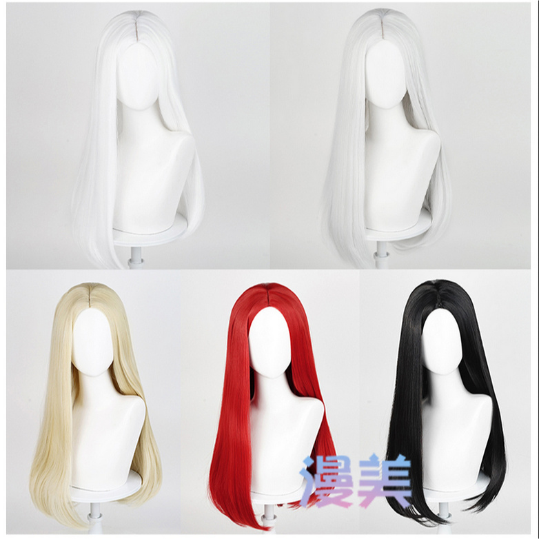 60cm Center Parted Universal Color Cosplay Wigs Authentic Multicolor ...