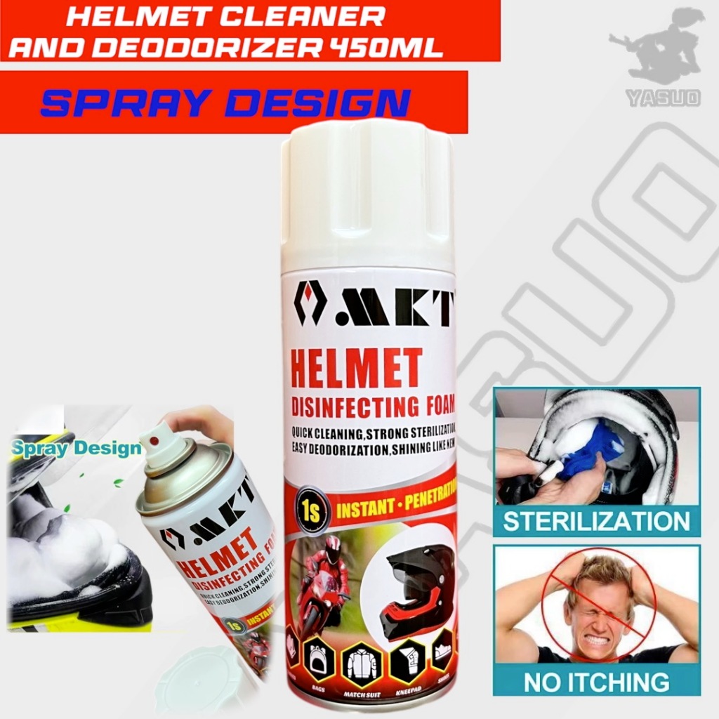 MKT Helmet Disinfectant Sanitizer Foam Spray 450ml helmet cleaner and ...