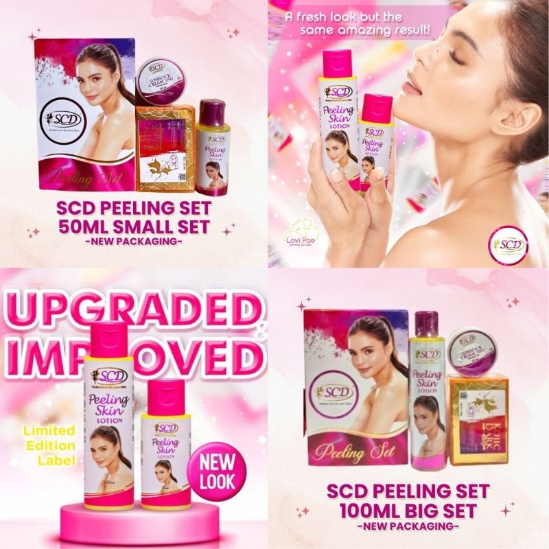 SCD PEELING SKIN LOTION SET BIG 100ML 3IN1 ORIGINAL | Shopee Philippines