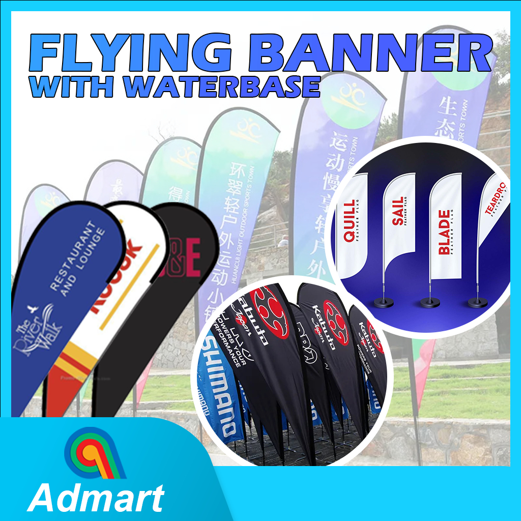 Flying Banner Tear Drop and Knife Design with Water Base(290x70 ...