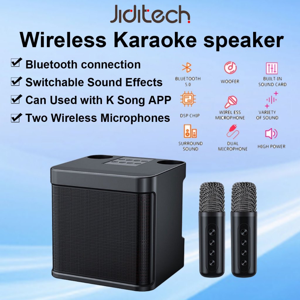 Jiditech Wireless Bluetooth Speaker with mic 3D Stereo Amplifier ...