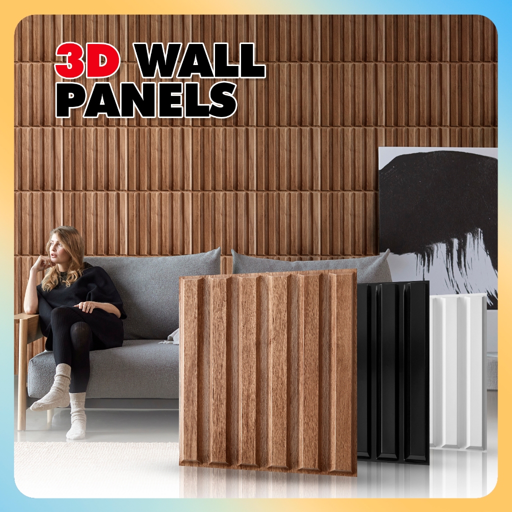 3D Wall Panel Pvc Wood Design Wall Sticker For Room Living Room ...