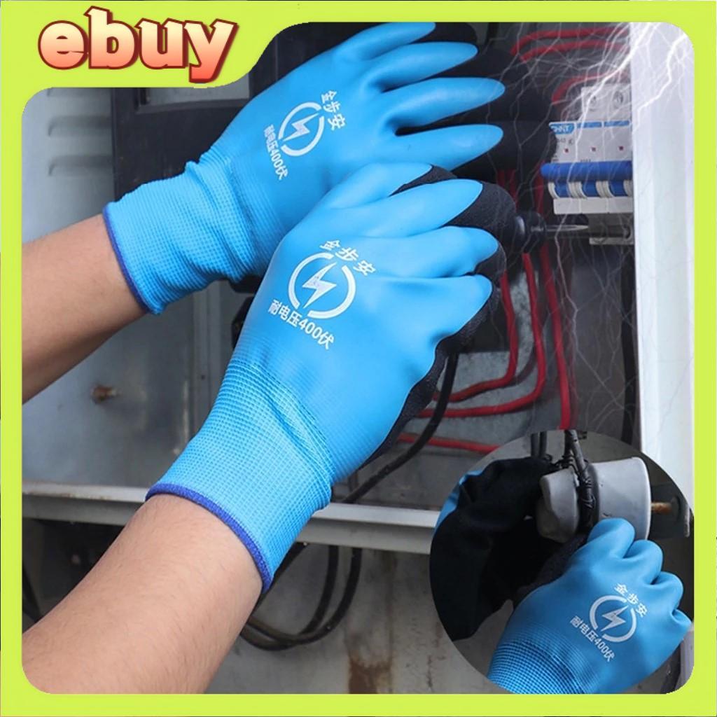 400V Voltage Resistance Electrician Insulated Gloves Anti Slip Rubber ...