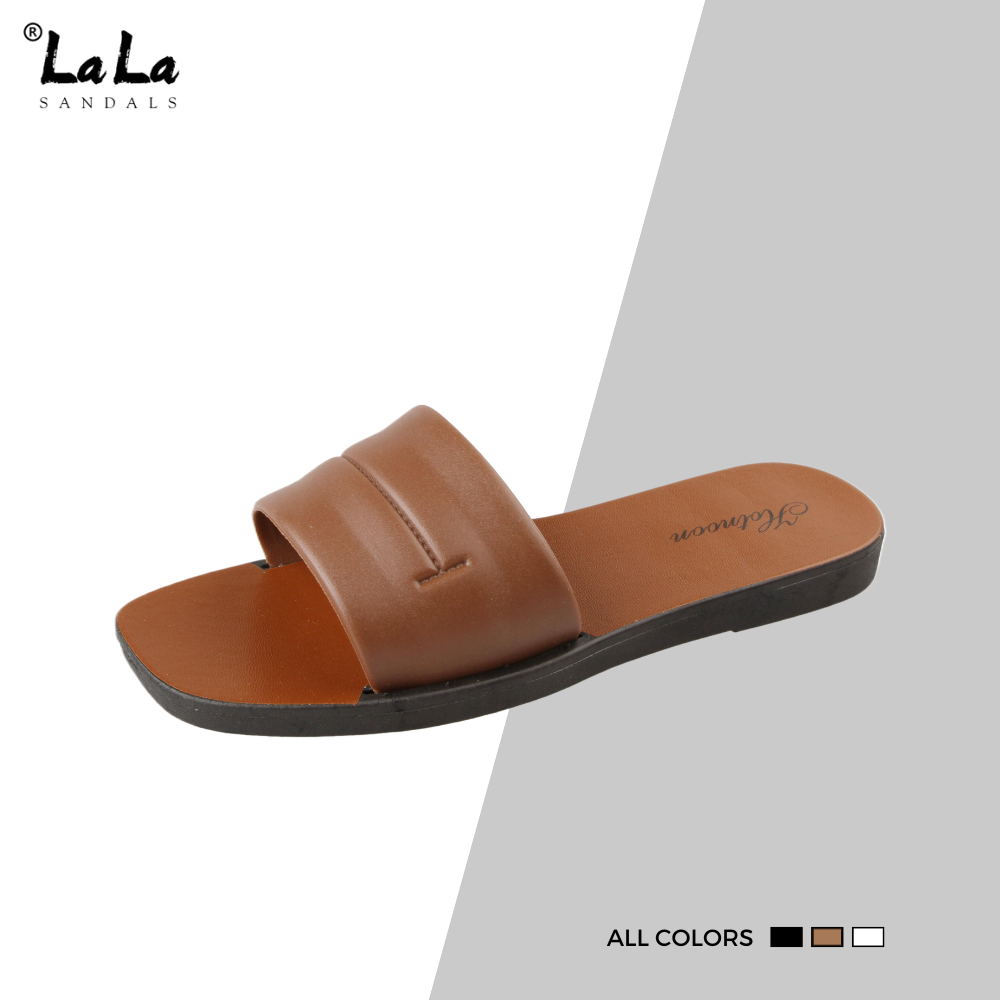 LALA Indoor and Outdoor Fashion Slide Slipper One Strap Sandals for ...