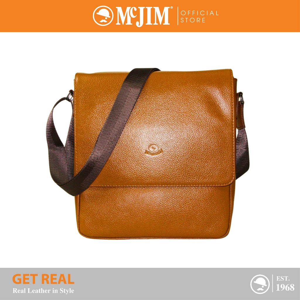 Mc Jim Cross/Sling Leather Bag | Shopee Philippines