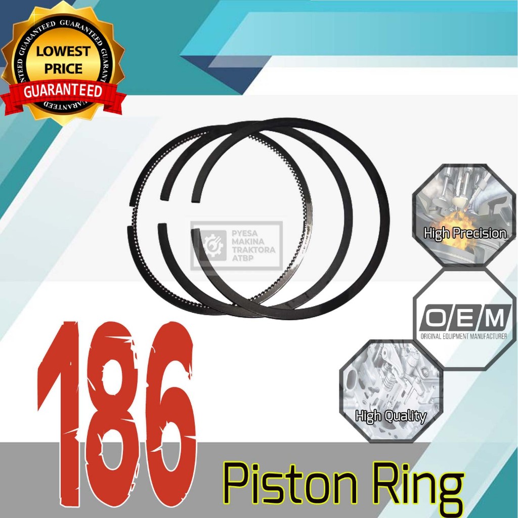 Piston Ring Std for 186 186f 186fa 10hp 12hp Aircooled Diesel Engine ...