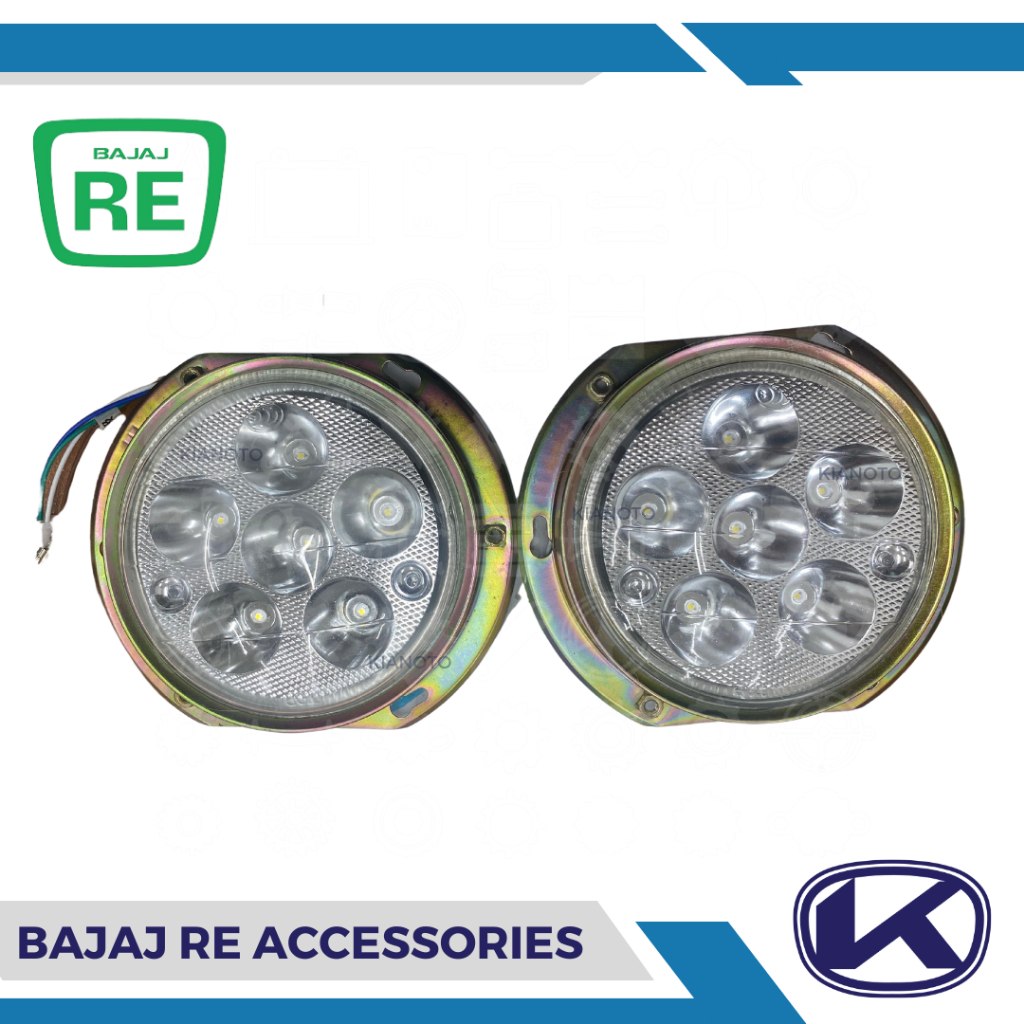 Bajaj RE (THREE WHEELER) #A4 Led Lamp Head light Headlight Lamp (6 LED ...