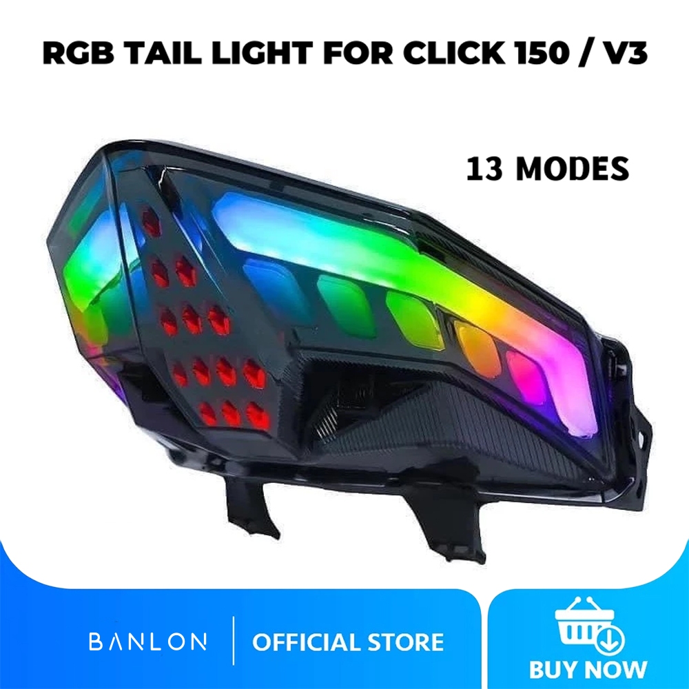 Honda Click 125/150 V2 V3 Motorcycle RGB Tail Light New 2018-2024 ...