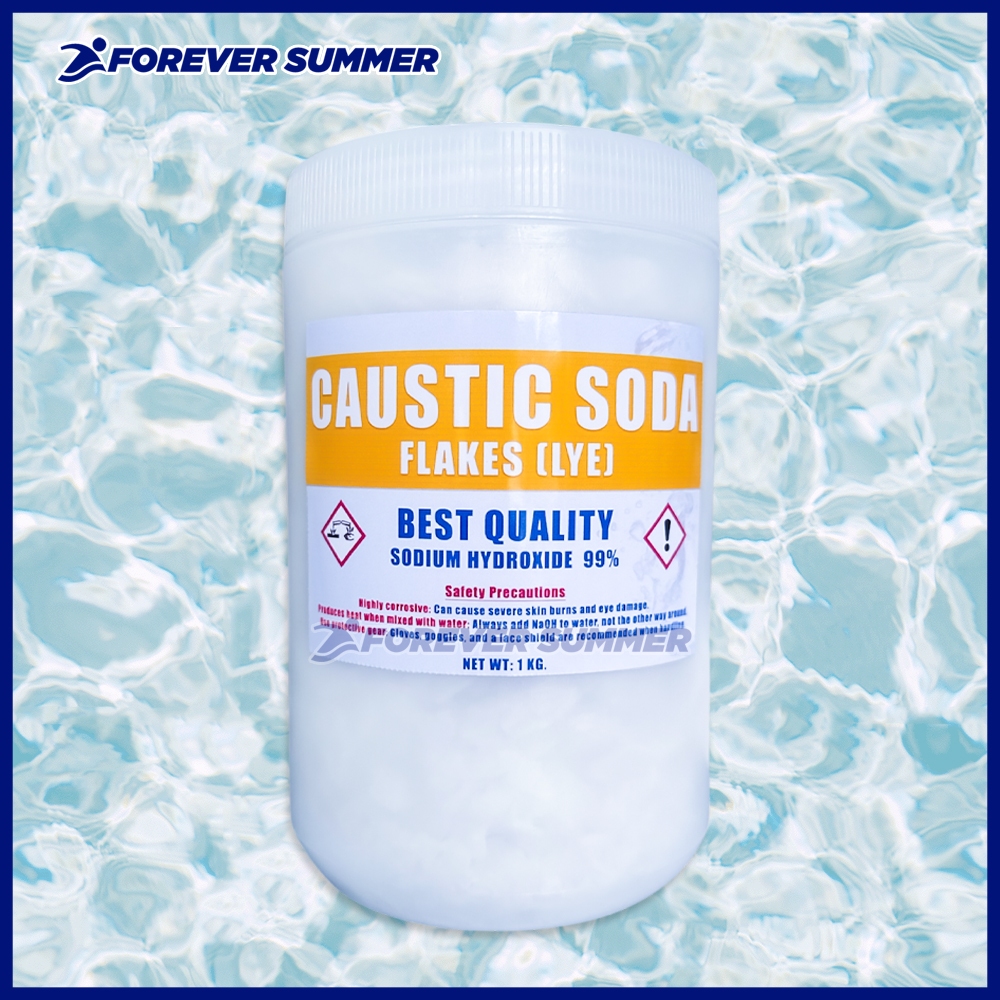 FS Caustic Soda (LYE) Flakes 1 kg Sodium Hydroxide, Soap Making, Liquid ...