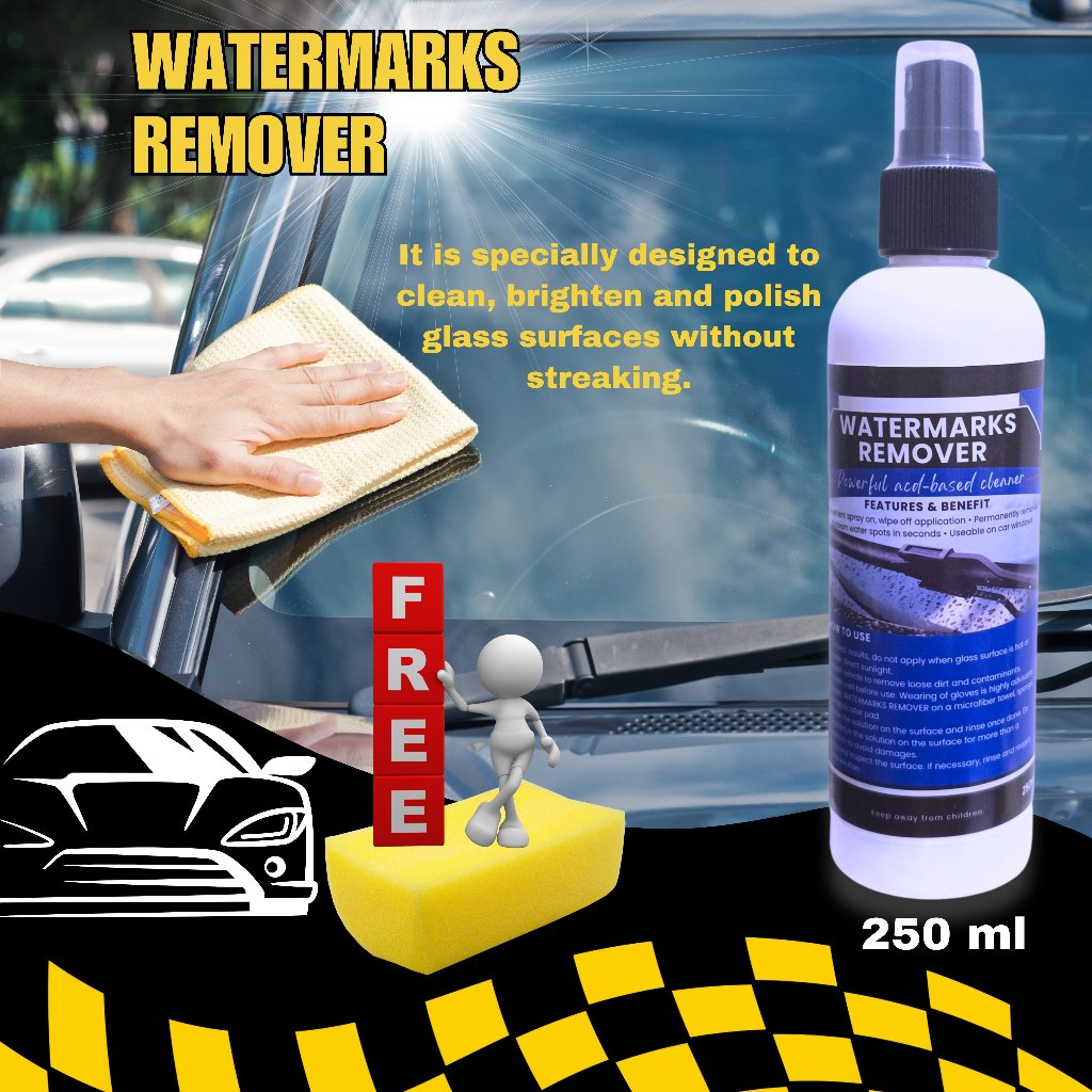 Acid Rain Remover / Watermarks Remover - Glass Care Cleaner for Car ...