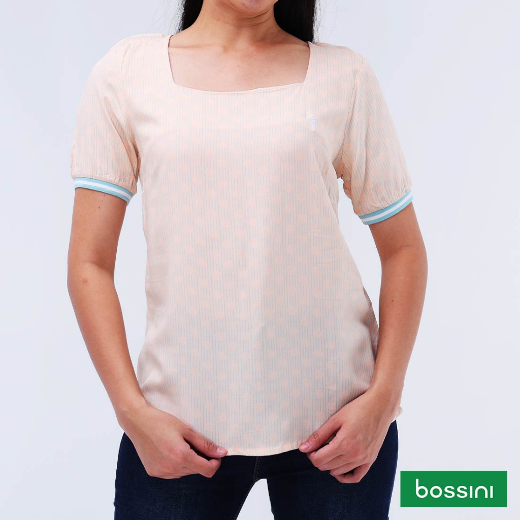 Bossini Ladies Woven Printed Rayon Short Sleeve Blouse OST04-0218 ...