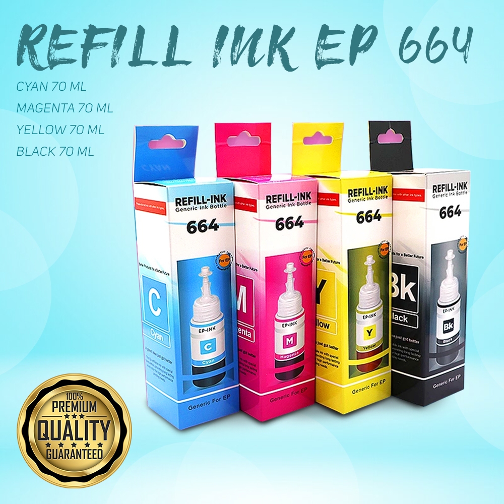 Refill Ink Generic Ink Bottle 664 for L100/L101/L110/L200/L201/L201 ...