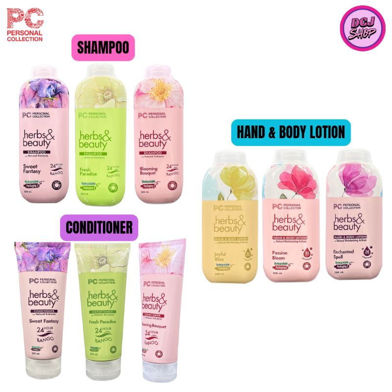PERSONAL COLLECTION Herbs & Beauty Shampoo/Conditioner/Hand & Body ...
