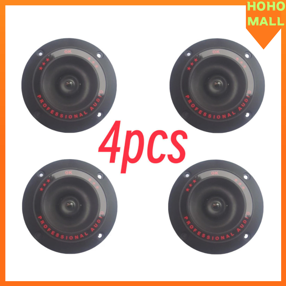 4PCS Round Piezo Bullet Tweeter 700W Heavy Duty Black Tweeter Speaker ...