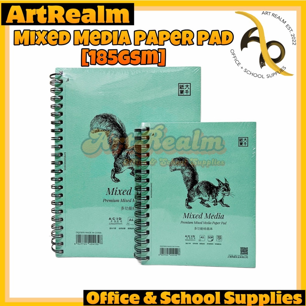 Mixed Media Pad [185gsm] [A5 & A4 Size] [50 Sheets] | Shopee Philippines