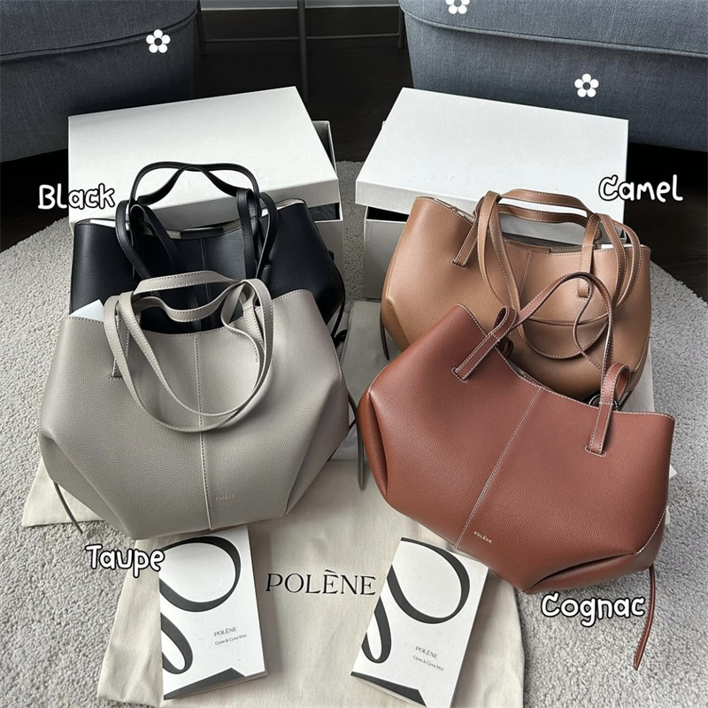 Authentic grade polene French light luxury cyme tote bag | Shopee ...