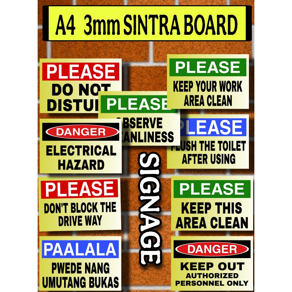SIGNAGE / WALL SIGNAGE / MADE OF 3mm SINTRA BOARD WITH GLOSSY PHOTO ...