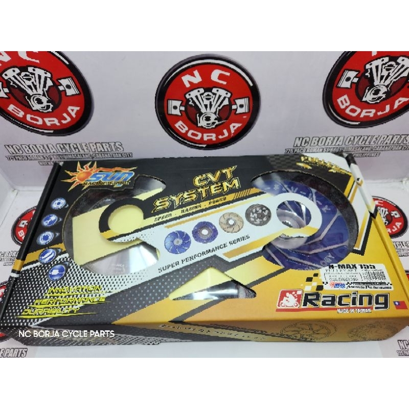 SUN RACING SPIRIT PULLEY SET WITH DRIVE FACE W/ 9PCS PULLEY BALL NMAX ...