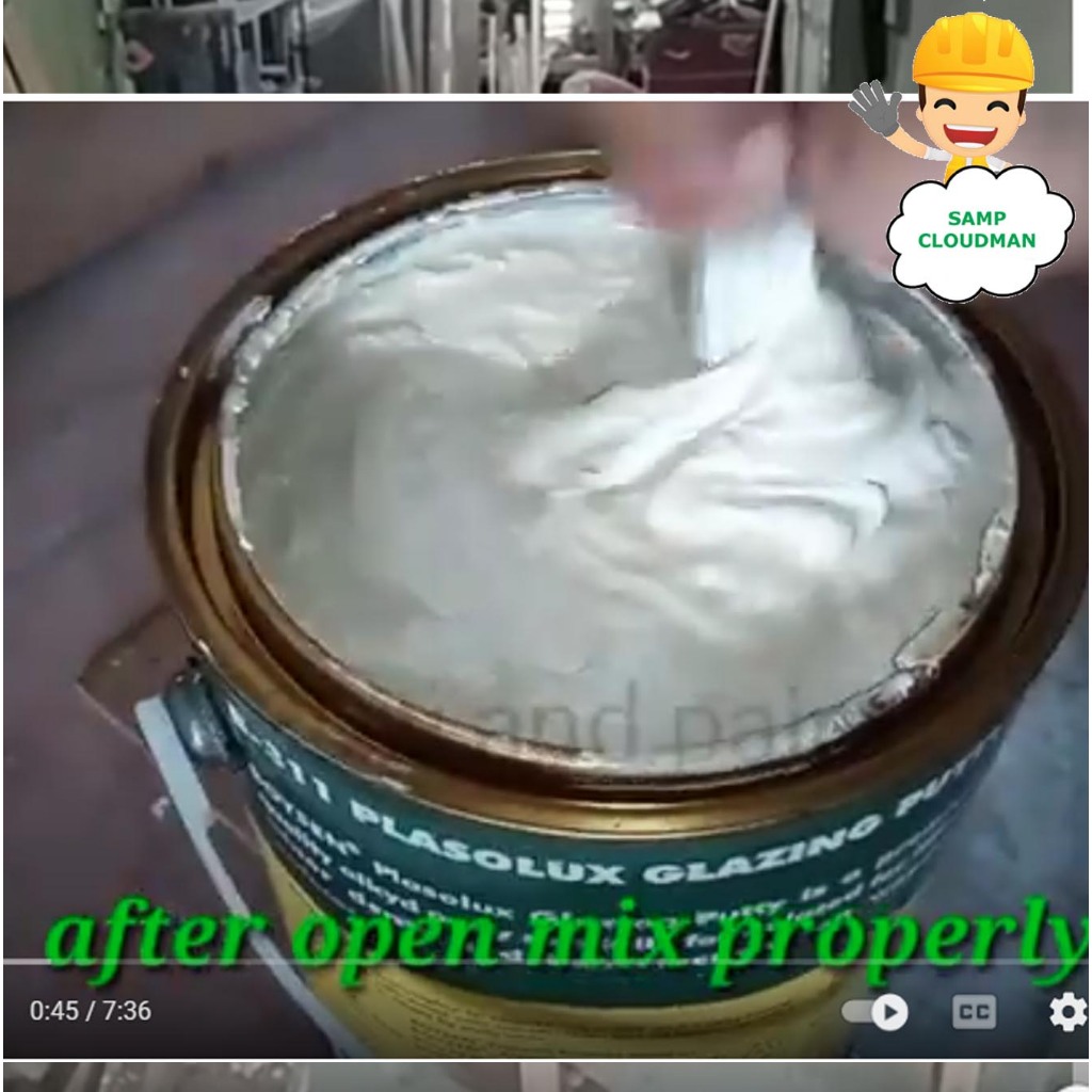 BOYSEN Plasolux Glazing Putty B-311 Gallon Size 4L Masilya 4 Liters Can ...