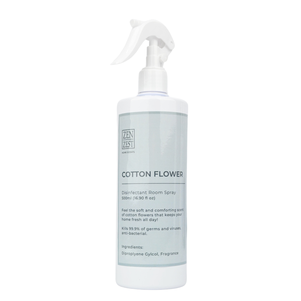 COTTON FLOWER 500ml Zen Zest Disinfecting Room Spray Premium Hotel ...