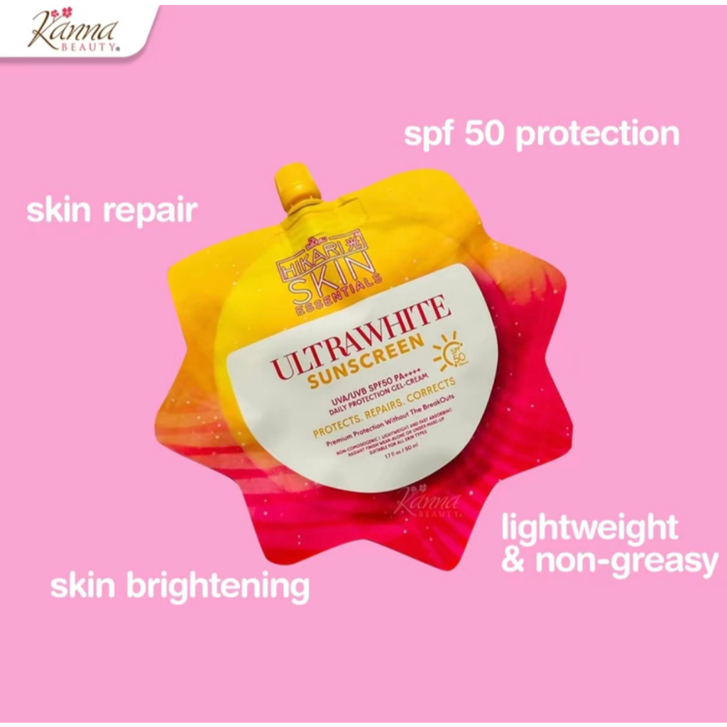 HIKARI Sunscreen Sunblock Cream Skin Essentials Ultra White Sun Protect ...