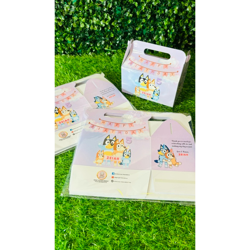 Personalized / Customized Party Loot Bags (HORIZONTAL GABLE BOX ...