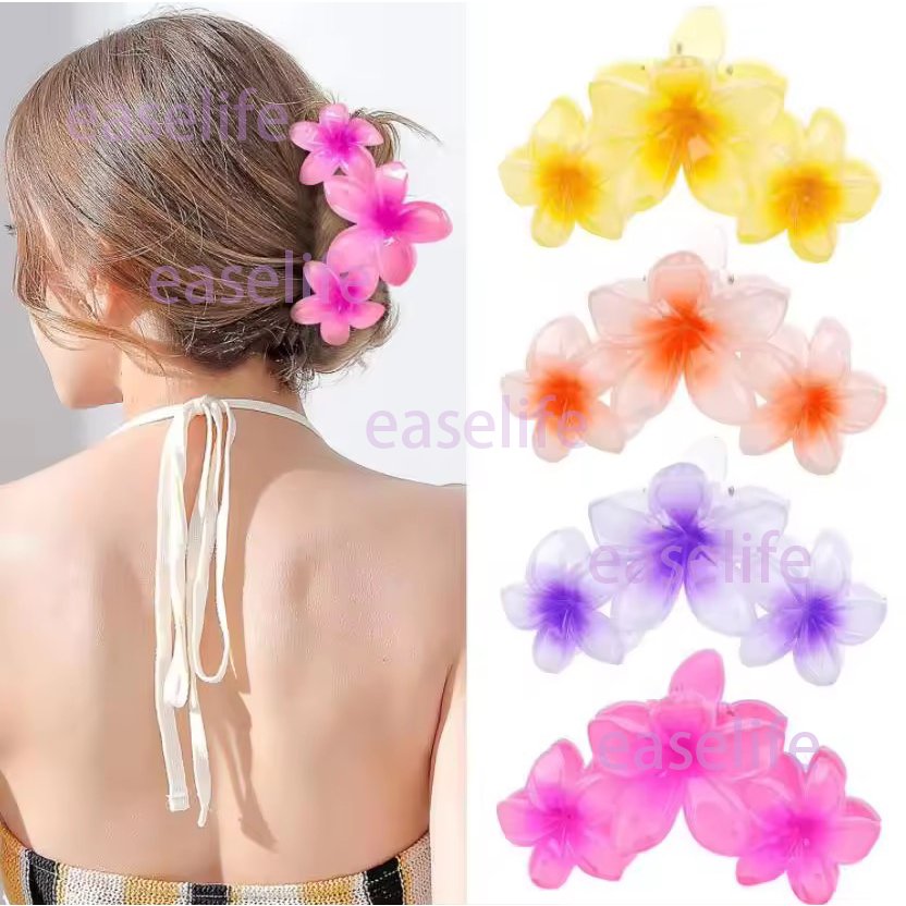 hair clamp Hawaiian Colorful Flower Hair Clip Beach Hairpin Barrettes ...
