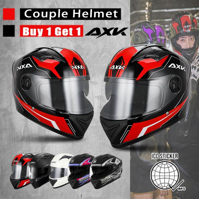 AXK/AKA 557 Double Miorr Motorcycle Buy 1 Take 1 Couple Helmet Full ...
